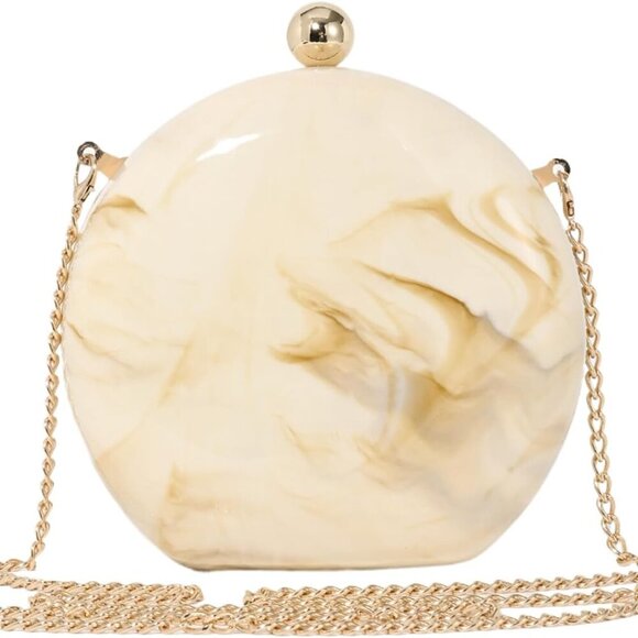 Accessories | Luxury Round Clutch Bag For Events Space For Essentials ...